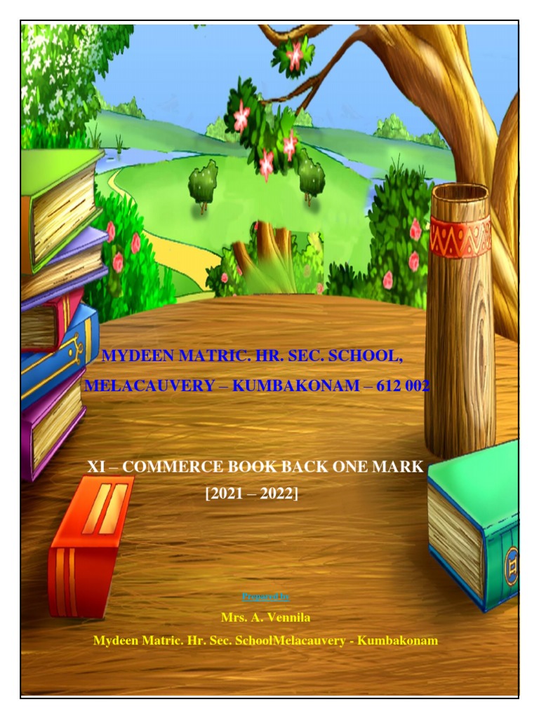 11th Commerce 1 Mark - Book Back Q - A (2021-22) - 2 | PDF | Banks | Retail