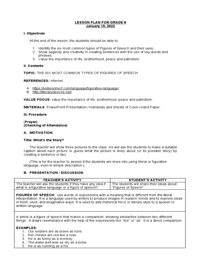 Lesson Plan - Cot | Download Free PDF | Linguistics