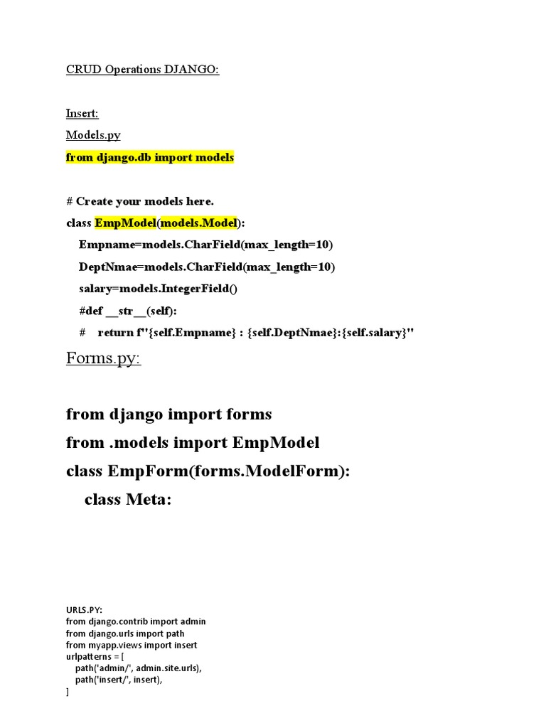 CRUD Operations DJANGO | PDF | Computers | Technology & Engineering