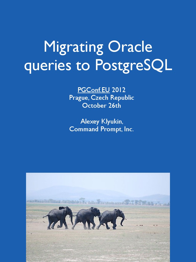 Oracle Migration Pgconf2012 Pdf Information Retrieval Computer