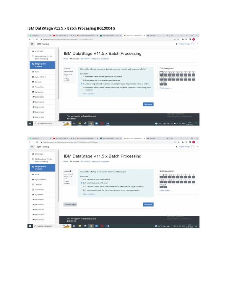 IBM DataStage V11.5.x Batch Processing BG19004G | PDF