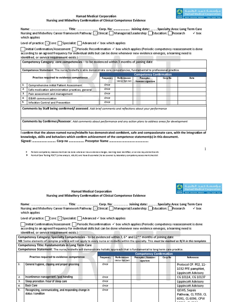 Long Term Care Competency With References | Download Free PDF | Nursing ...