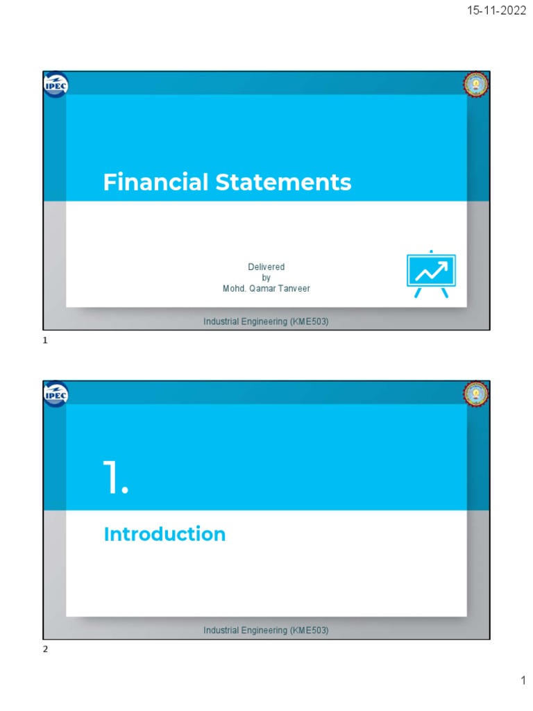 Fin Statements | PDF | Balance Sheet | Income Statement