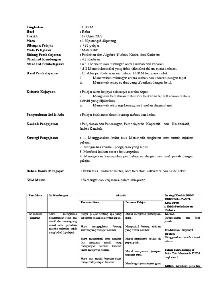 RPH 4.3.1 (1ukm) | PDF