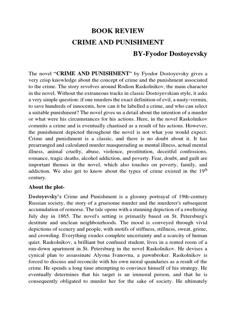Crime and Punishment: A Book Review | PDF | Crime And Punishment