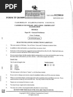 Csec Physics May June p2025 | PDF