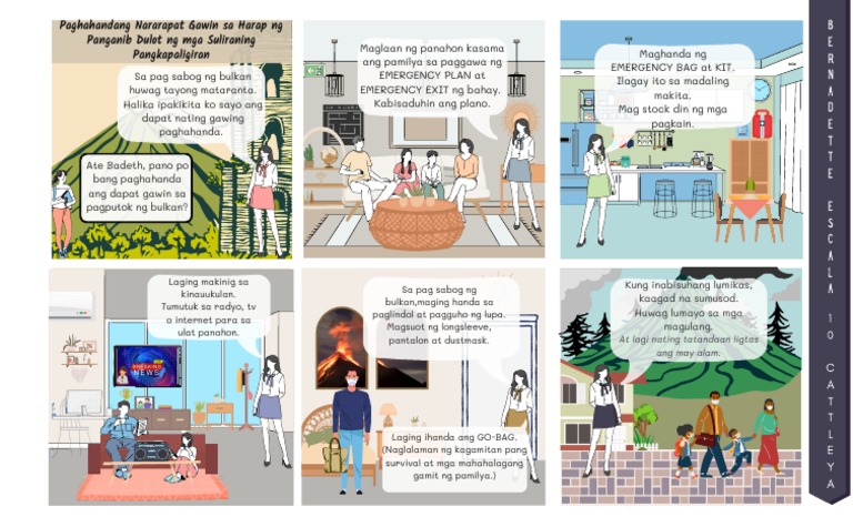 Comic Strip Paghahanda Sa Disaster | PDF