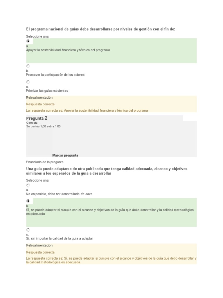 El Programa Nacional de Guías Debe Desarrollarse Por Niveles de Gestión ...