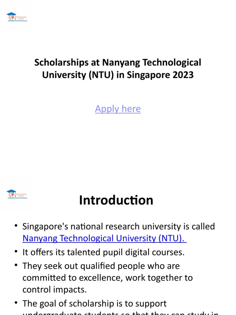 Scholarships at Nanyang Technological University (NTU) | PDF | Diploma | University And College ...