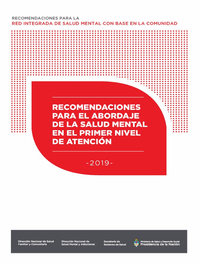 Recomendaciones para El Abordaje de La Salud Mental en El Primer Nivel ...