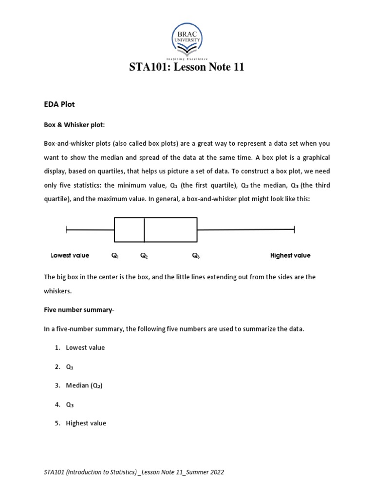 Lesson Note 11 | PDF | Probability And Statistics | Descriptive Statistics