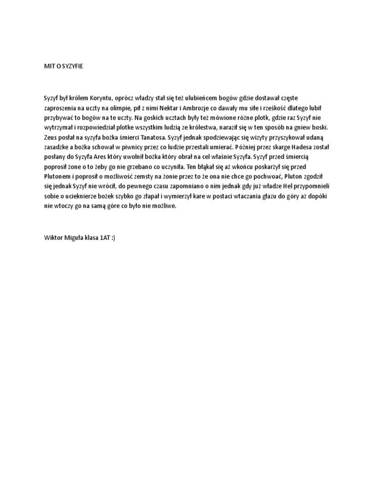 Skrót Mit o Syzyfie-Polski | PDF Skrót Mit o Syzyfie-Polski | PDF