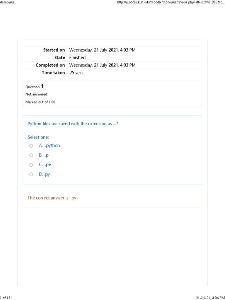 All Quiz Questions With Answers (Python Programming) | PDF | Control ... All Quiz Questions With Answers (Python Programming) | PDF | Control ...