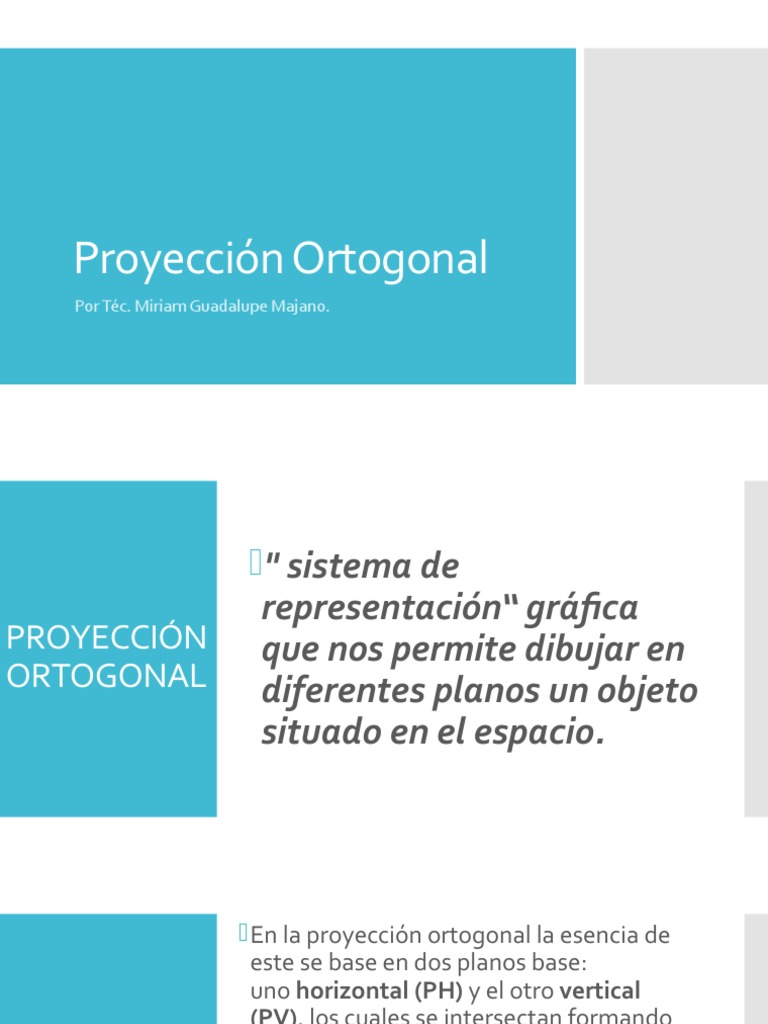 Proyección Ortogonal | PDF | Geometria clasica | Geometría