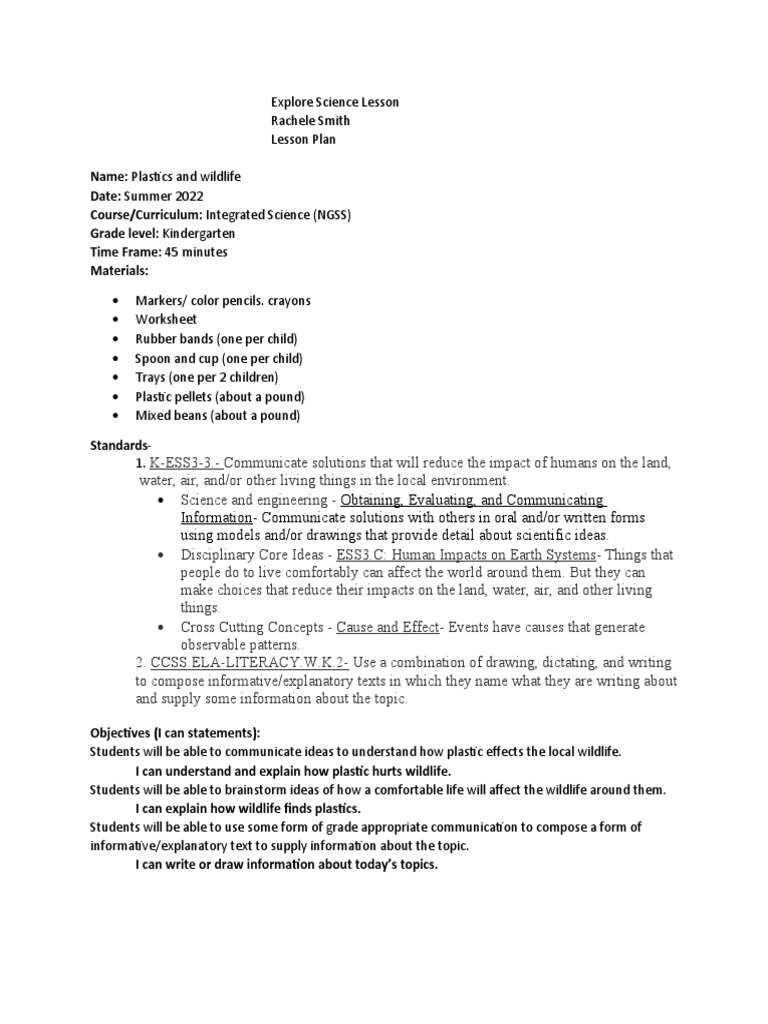 Explore Science Lesson | PDF | Science | Information