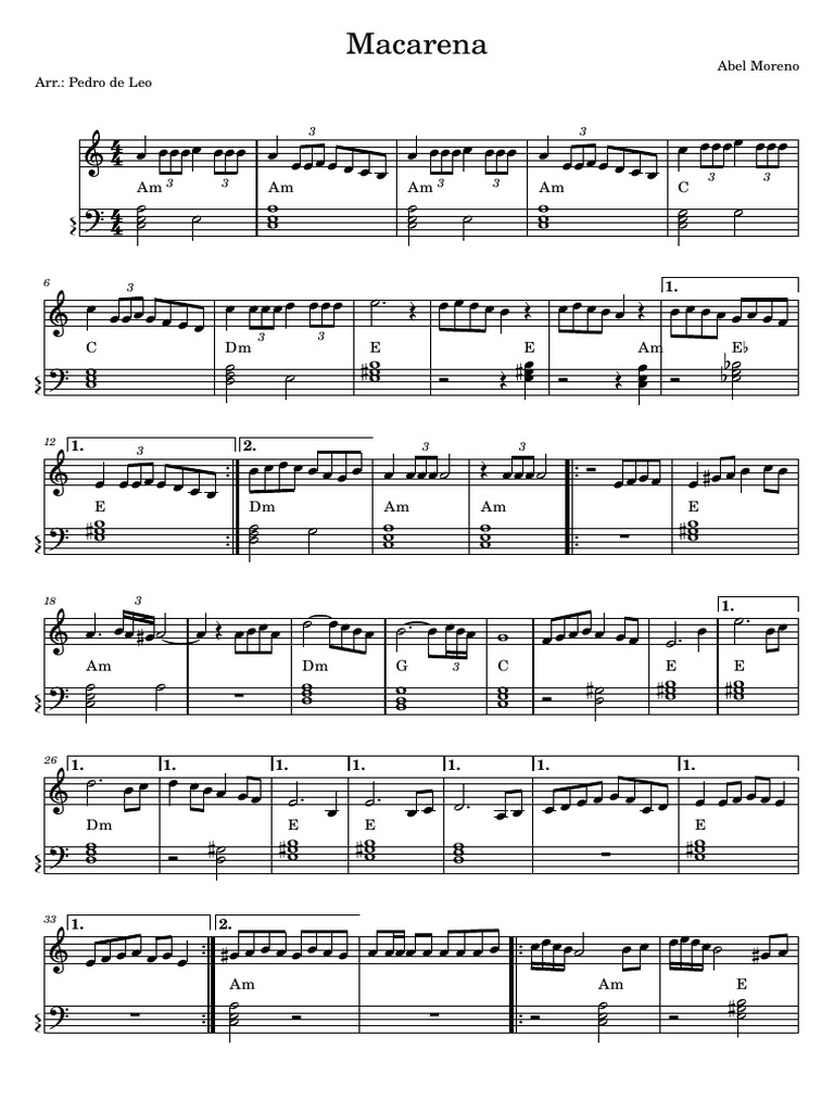 Marcha Macarena Abel Moreno | PDF