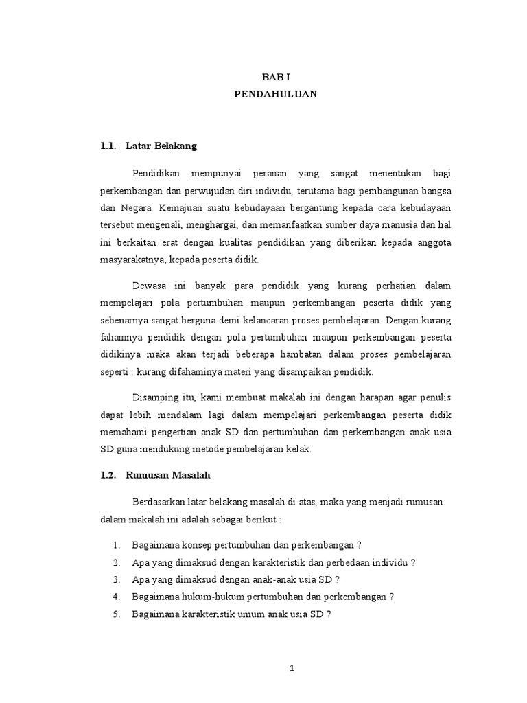 MAKALAH - PERKEMBANGAN PESERTA DIDIK (Print) | PDF