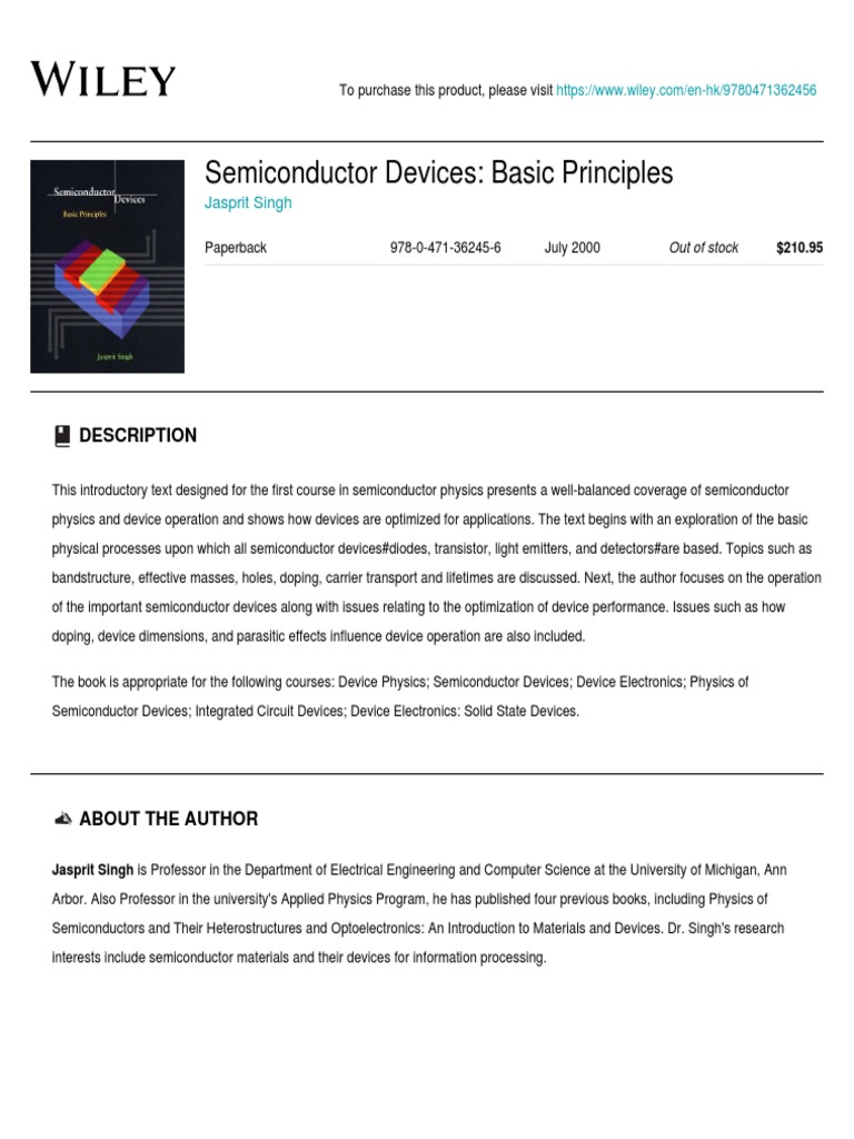 Wiley - Semiconductor Devices Basic Principles - 978-0-471-36245-6 ...