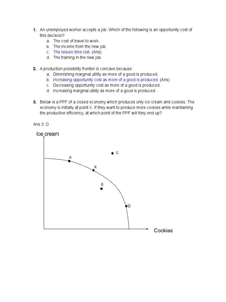 An Analysis of Production Possibility Frontiers, Opportunity Costs, and ...