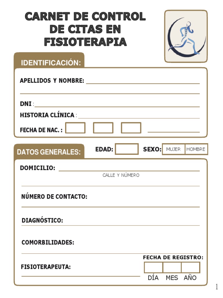 Carnet de Control de Citas en Fisioterapia | PDF