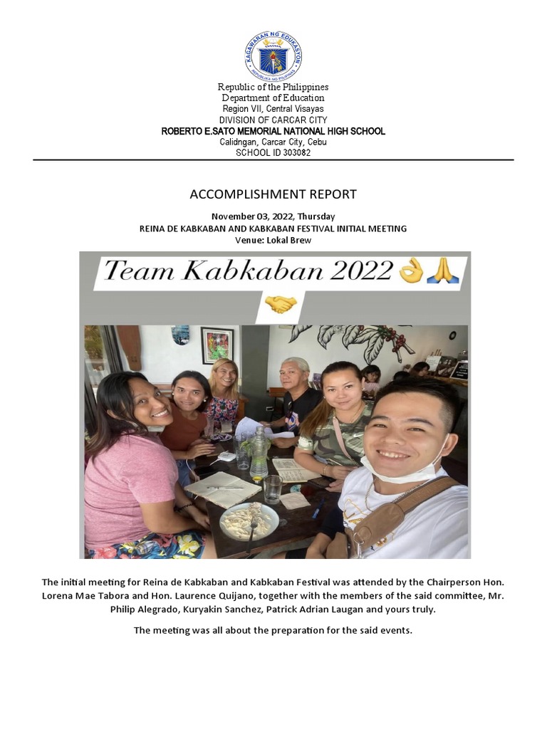 Accomplishment Report | PDF