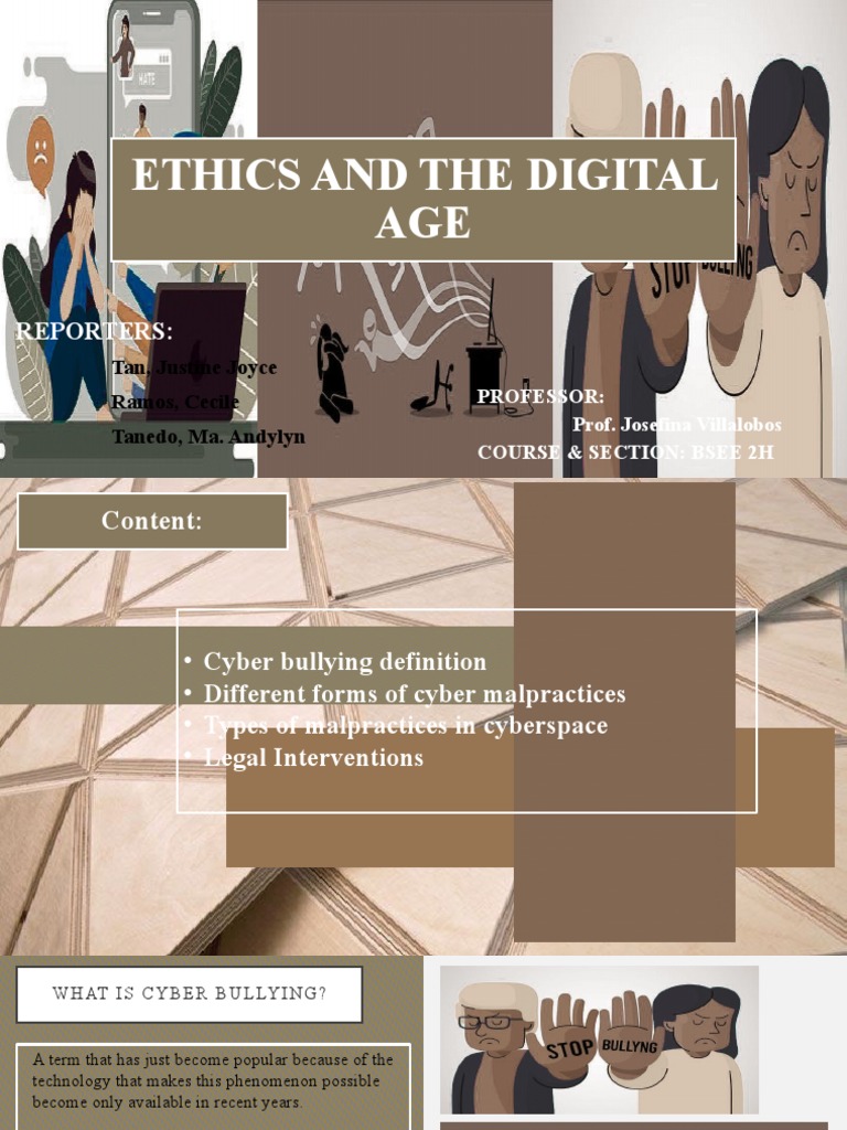 Ethics and The Digital World | PDF | Cybercrime | Cyberbullying