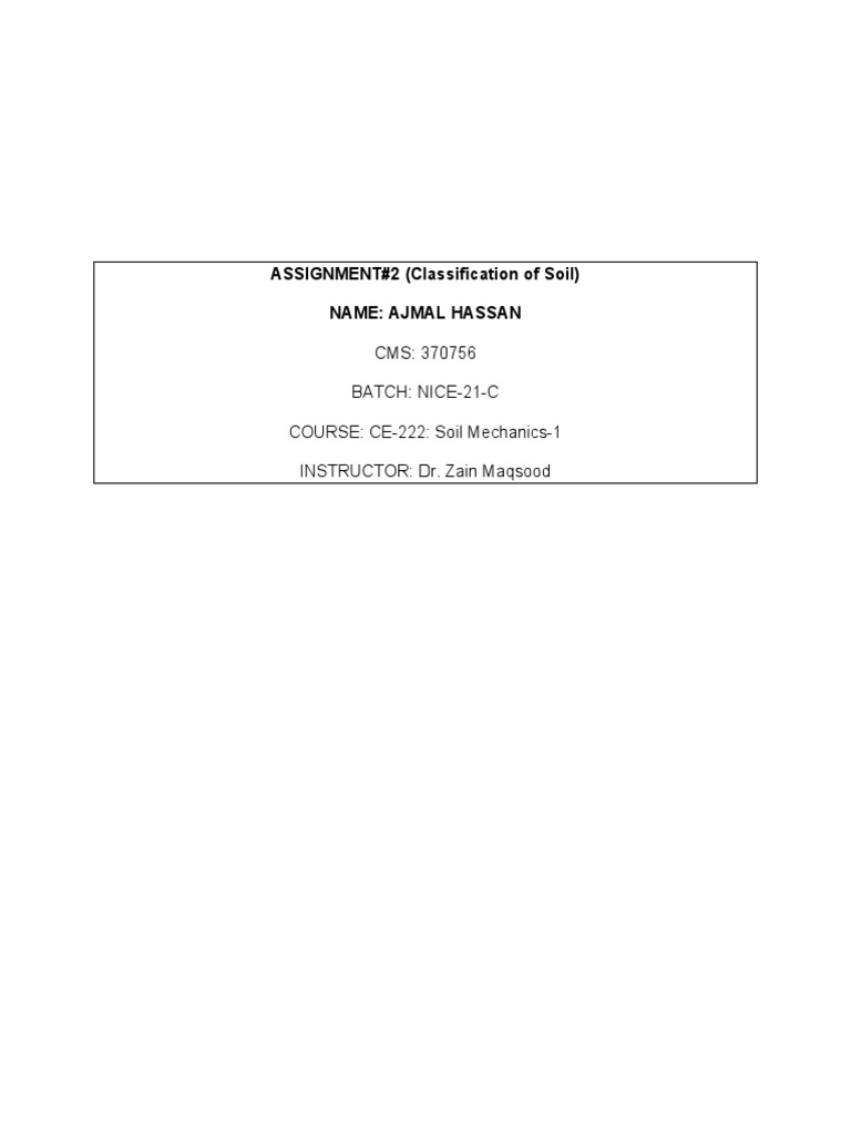 Classification of Soil Plus Numericals | PDF | Soil | Soil Mechanics