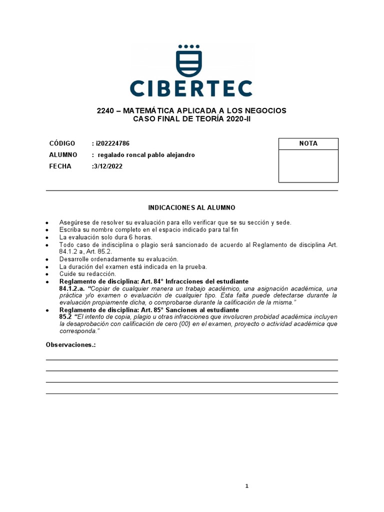 Modelo de EF MAN | PDF | Prueba (evaluación) | Matemáticas