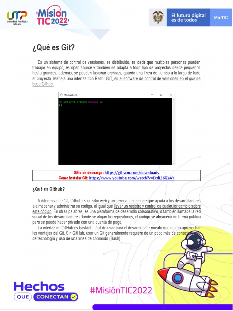 1 Manual GIT GitHub | PDF | Edad de información | Informática