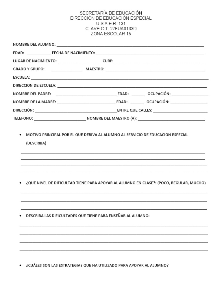 Formato de Ficha de Derivacion Complemento | PDF | Aprendizaje | Teoría de la educación