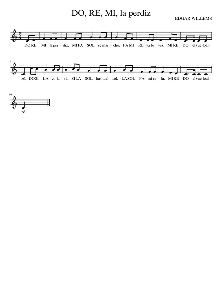 3-DO, RE, MI, La Perdiz | PDF