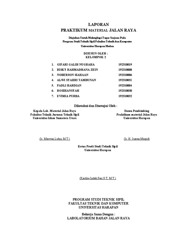 Laporan Praktikum Material Jalan Raya | PDF