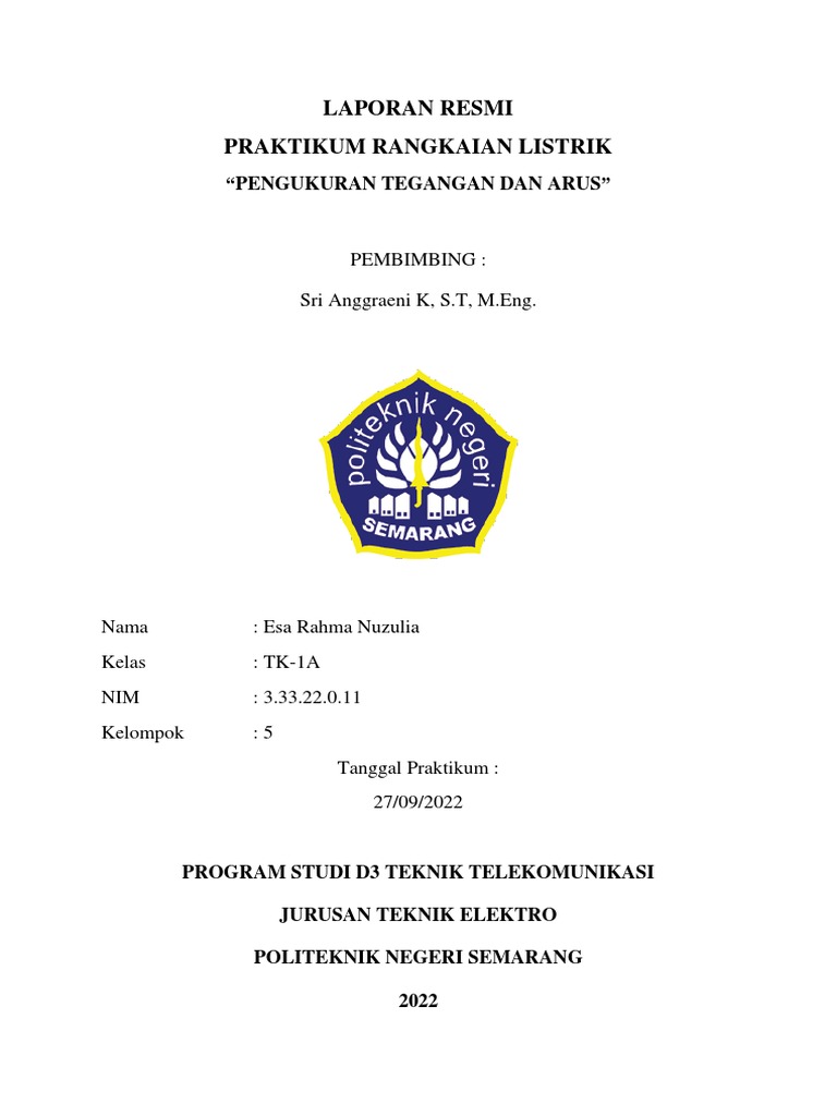 Pengukuran Tegangan dan Arus Listrik | PDF | Sains & Matematika | Teknologi & Rekayasa