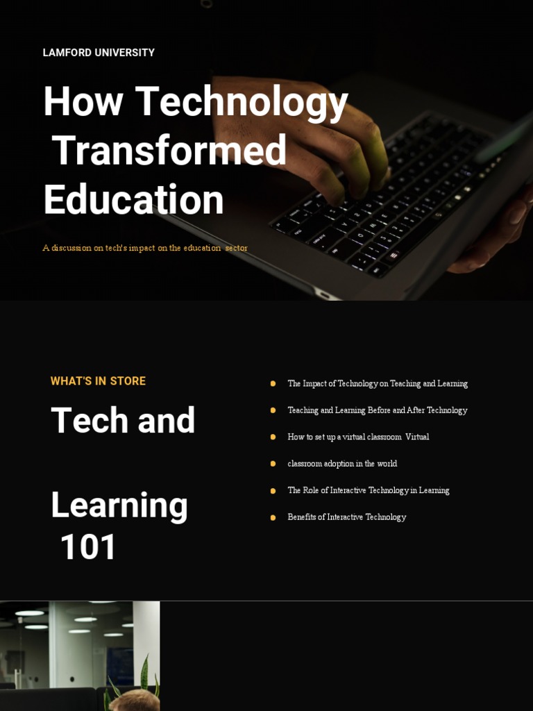 Black Yellow Dark Simple Digital Technology in Education Technology Presentation | PDF ...