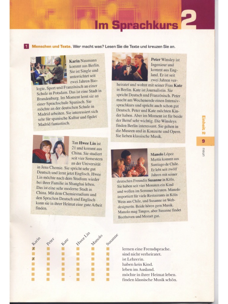 Studio - D - A1 - Sprachtraining EINHEIT 2 | PDF