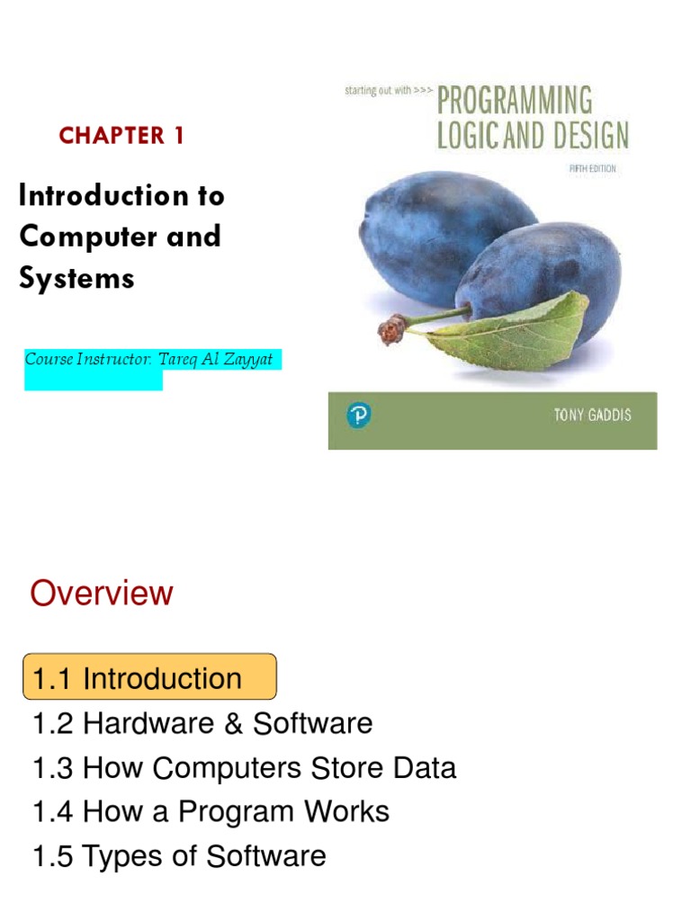 Ce100 Chapter 1 Introduction To Computer Systems Pdf Computer Data Storage Computer