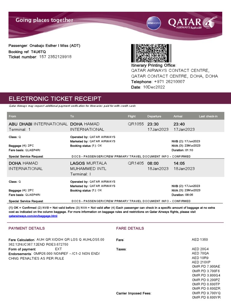 Your Electronic Receipt | PDF | Transport | Aviation