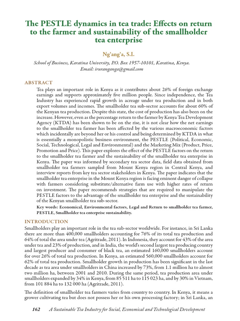 PESTLE Impact on Kenya's Smallholder Tea | PDF | Social Science