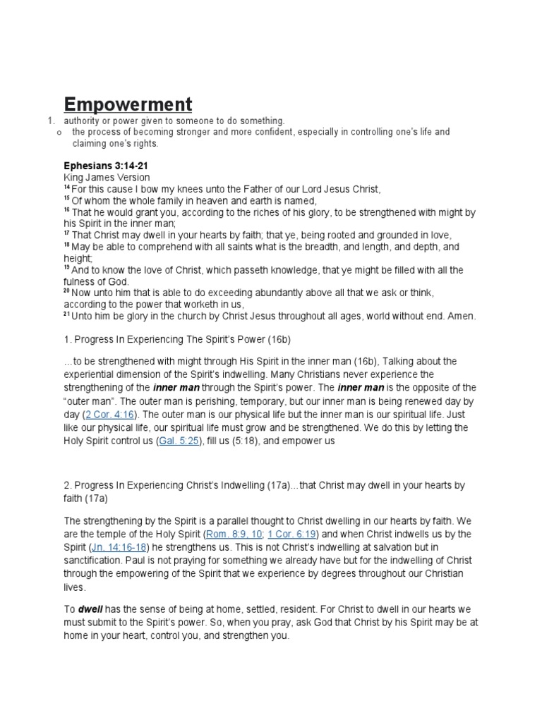 EMPOWERMENT | PDF | Jesus | Love