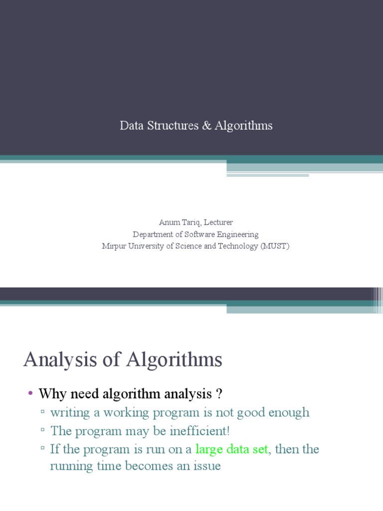 DSA-Analysis of Algorithms | PDF | Time Complexity | Logarithm