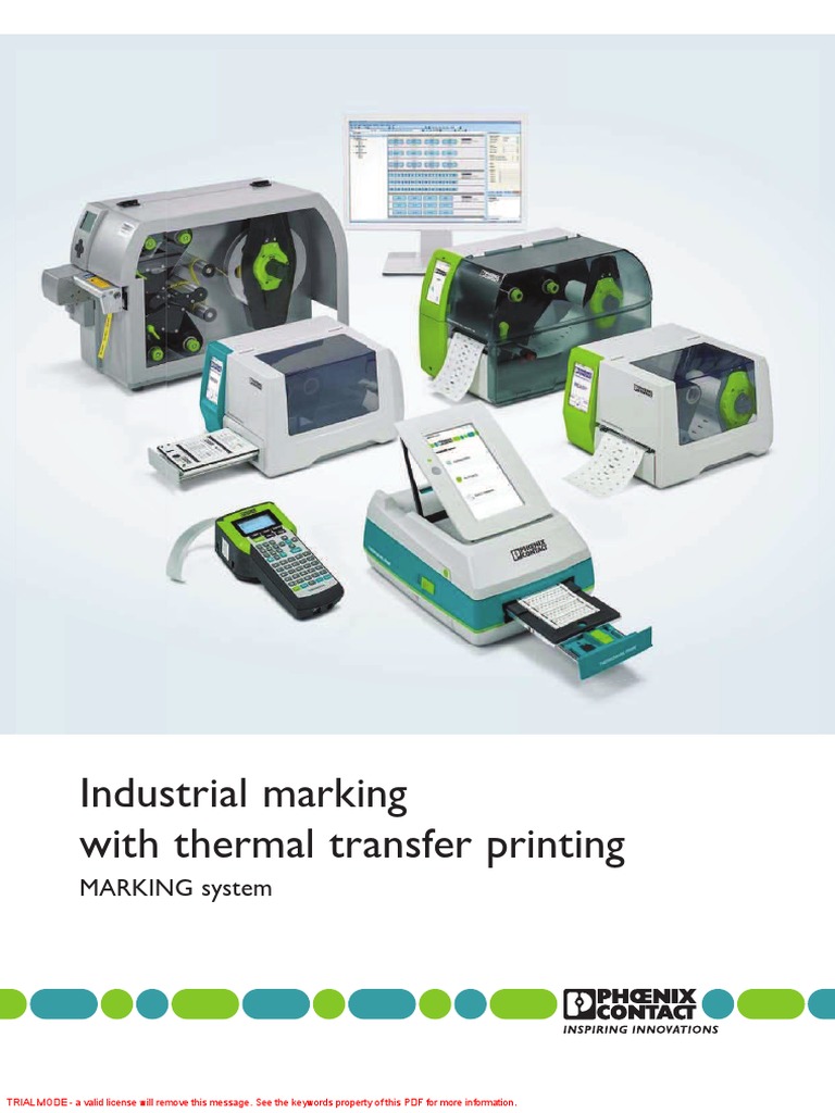 Brochure Thermomark Roll PHOENIX CONTACT | PDF | Printing | Materials