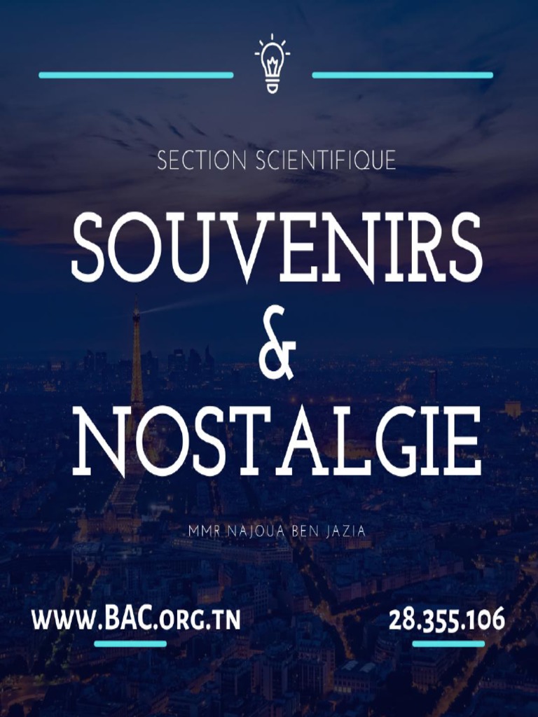 Souvenirs Et Nostalgie BAC ORG TN | PDF