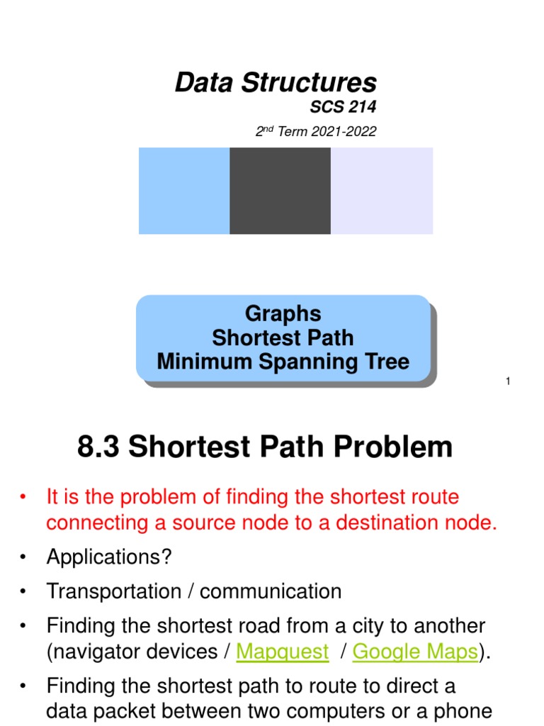 CS214 DS2022 Lec 13 - Graphs Part2 | PDF | Algorithms | Graph Theory