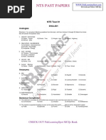 NTS Sample Paper for NAT Test | PDF | Multiple Choice | Test (Assessment)