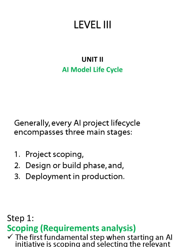 LEVEL III Unit 2 AI Modelling | PDF | Machine Learning | Artificial Intelligence