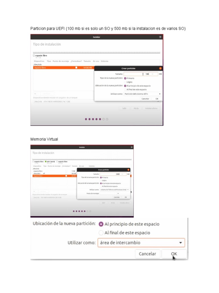 Instalacion Ubuntu Con Particiones | PDF