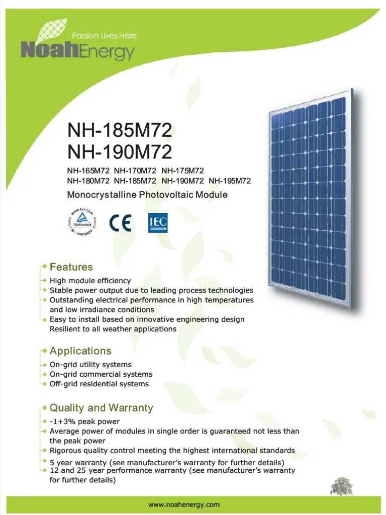 PDF NH 185m72 NH 190m72 Features - Compress | PDF