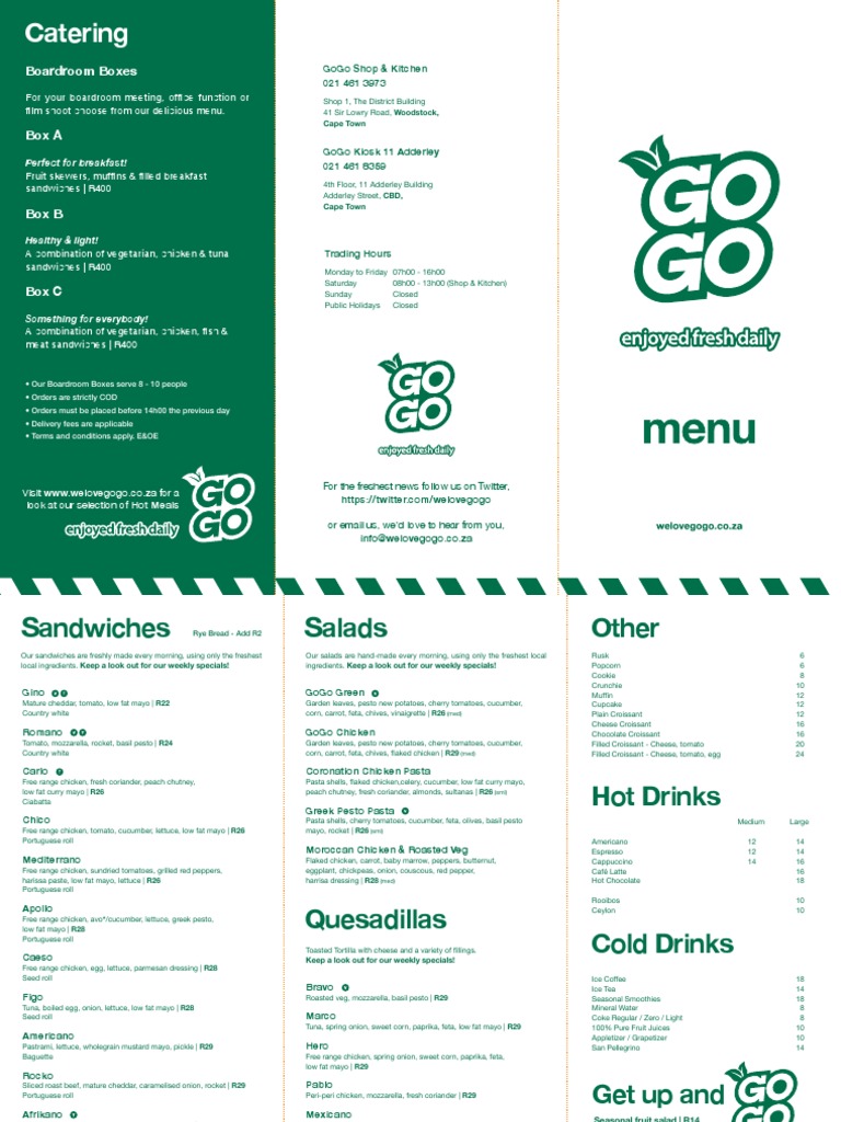 Boardroom Boxes: Gogo Shop & Kitchen 021 461 3973 | Download Free PDF ...