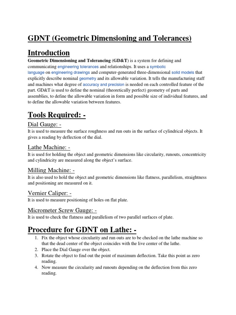 Geometric Dimensioning | PDF | Geometry