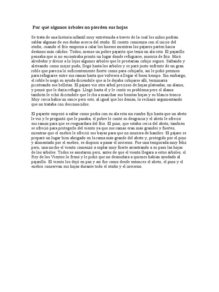 Cuentos de Otoño para Niños | PDF